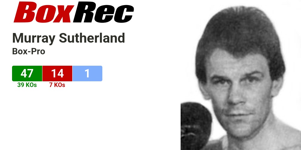 BoxRec: Murray Sutherland