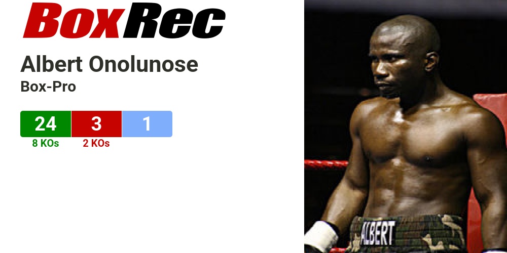 BoxRec: Albert Onolunose