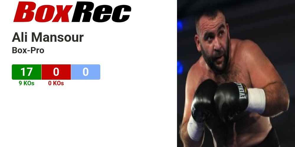 BoxRec: Ali Mansour