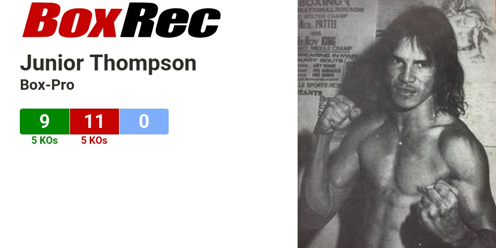 BoxRec: Junior Thompson