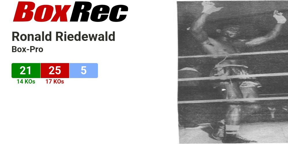 BoxRec: Ronald Riedewald