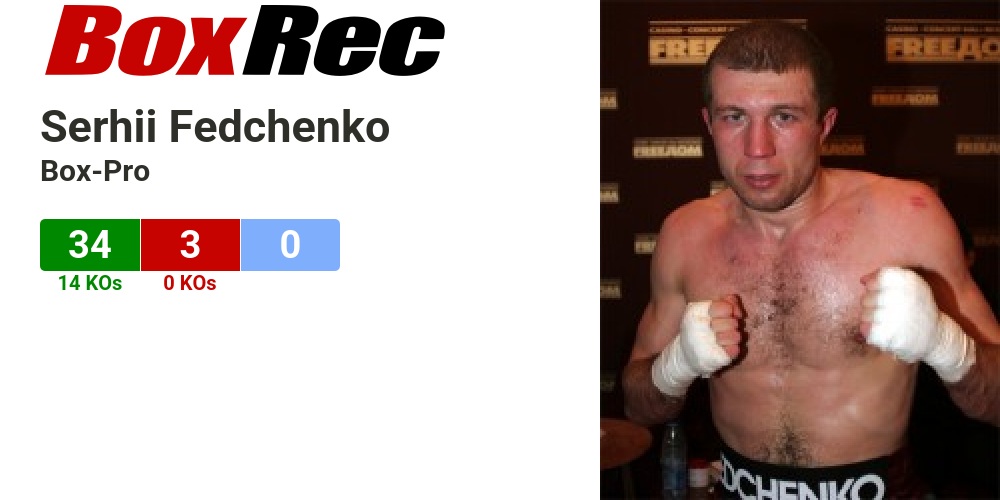 BoxRec: Serhii Fedchenko