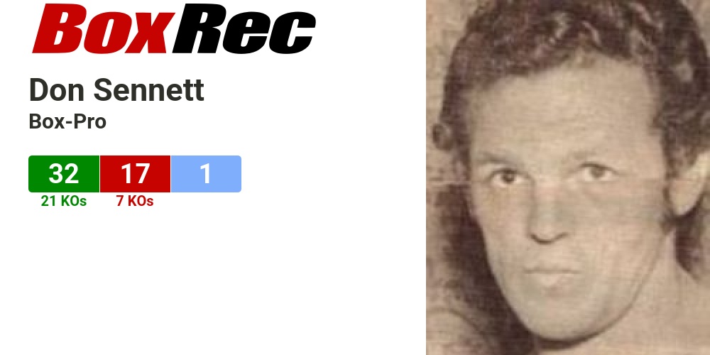 BoxRec: Don Sennett