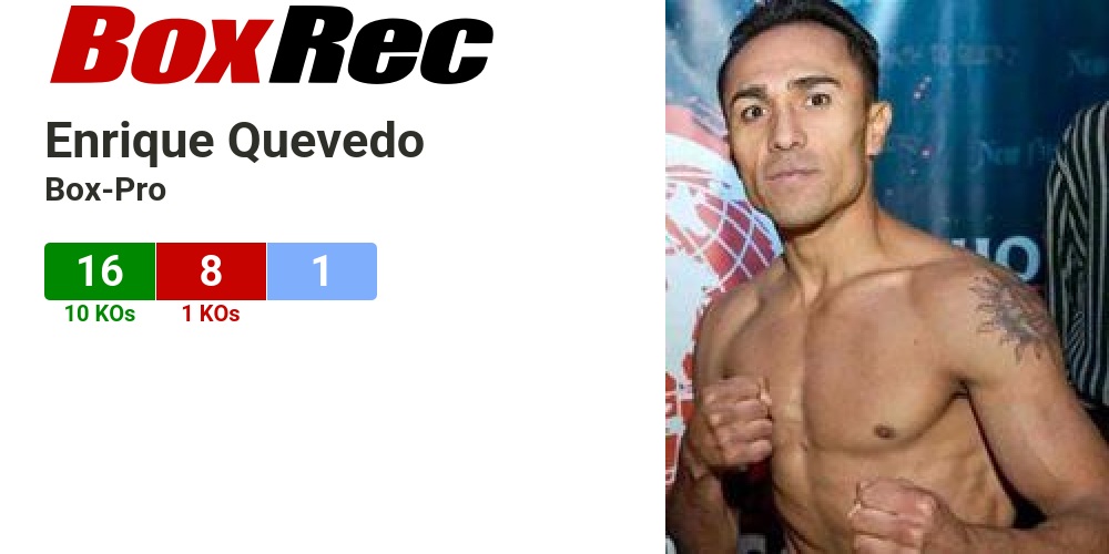 BoxRec: Enrique Quevedo