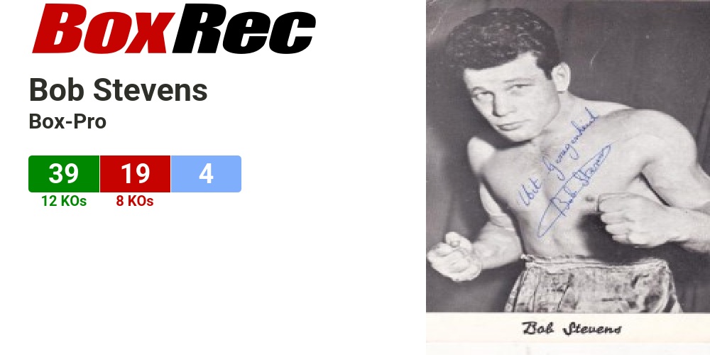 BoxRec: Bob Stevens