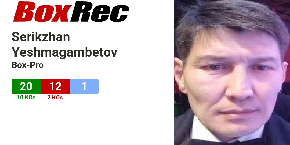 BoxRec: Serikzhan Yeshmagambetov