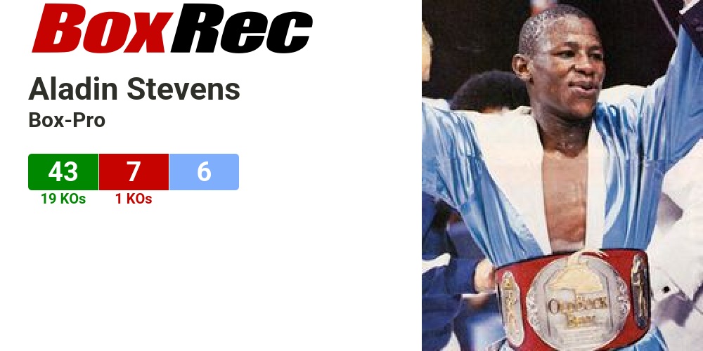 BoxRec: Aladin Stevens