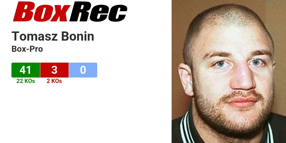 BoxRec: Tomasz Bonin