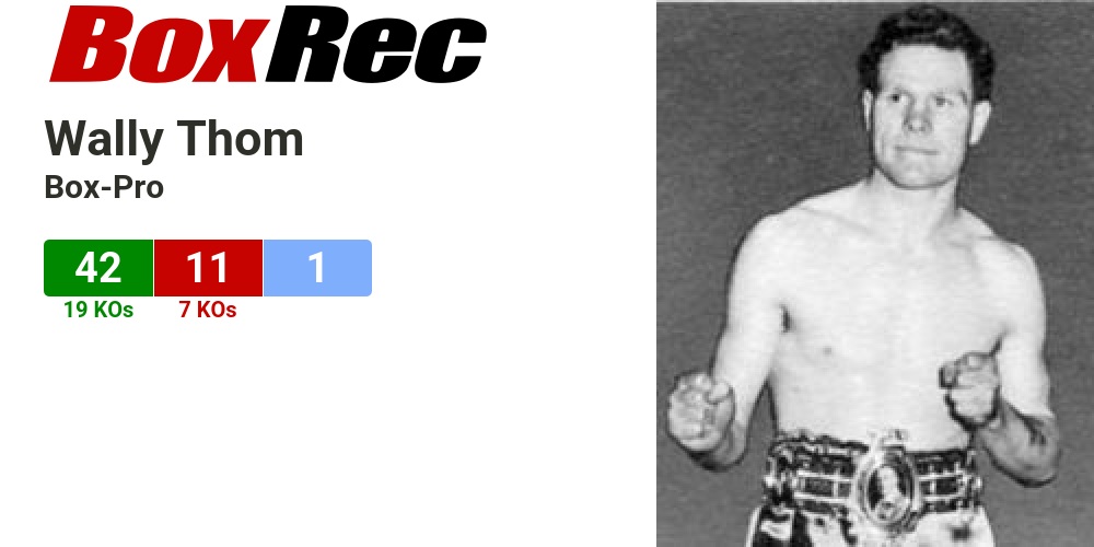 BoxRec: Wally Thom