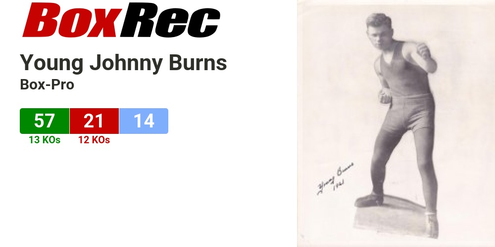 BoxRec: Young Johnny Burns