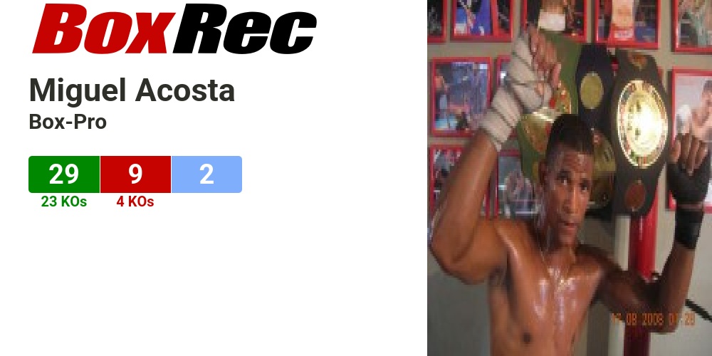 BoxRec: Miguel Acosta