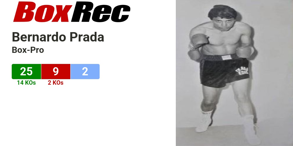 BoxRec: Bernardo Prada