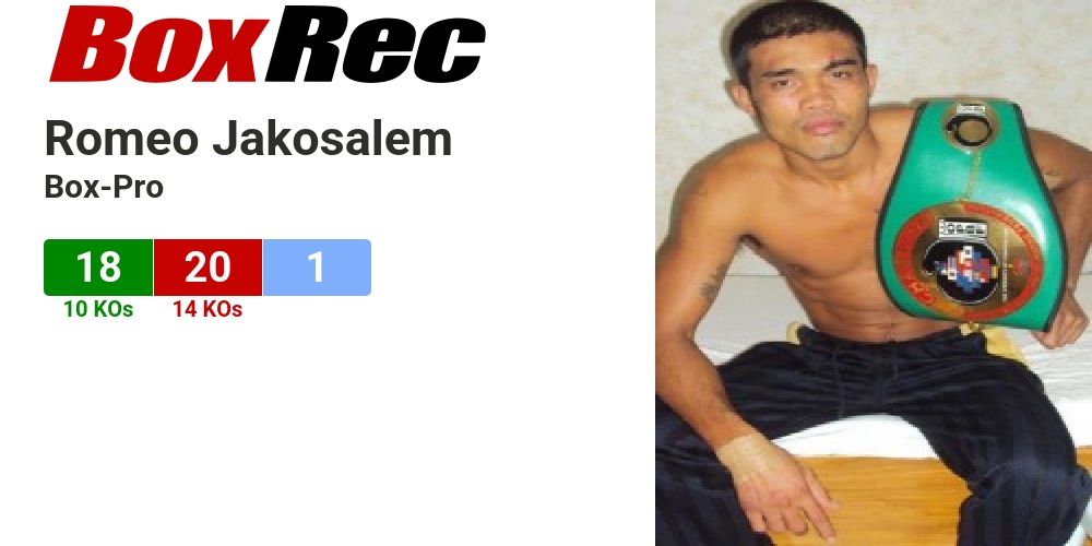 BoxRec: Romeo Jakosalem