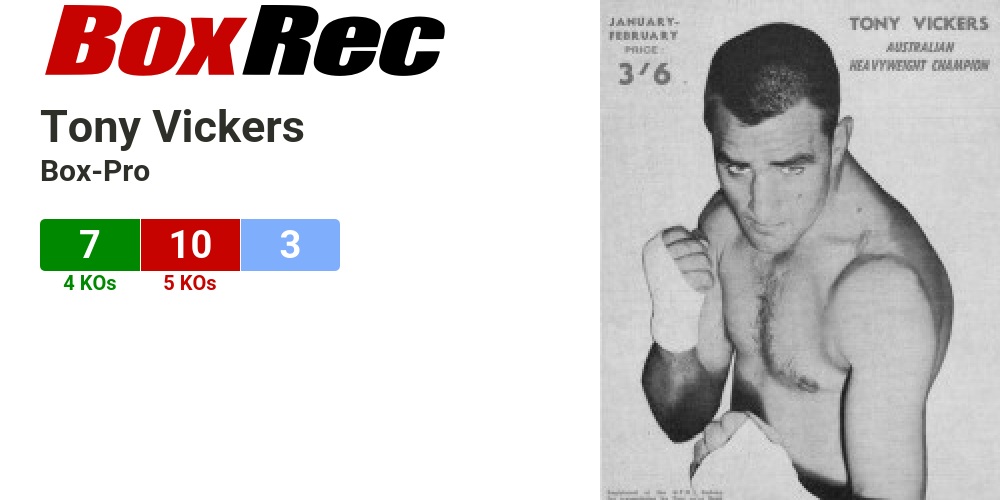 BoxRec: Tony Vickers