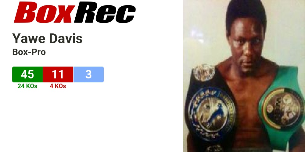 BoxRec: Yawe Davis
