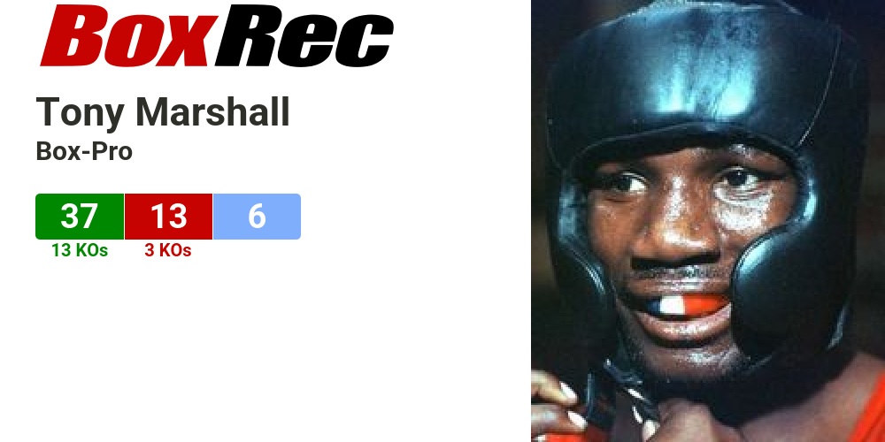 BoxRec: Tony Marshall