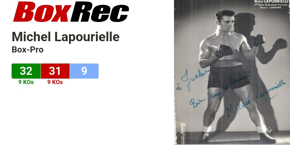 BoxRec: Michel Lapourielle