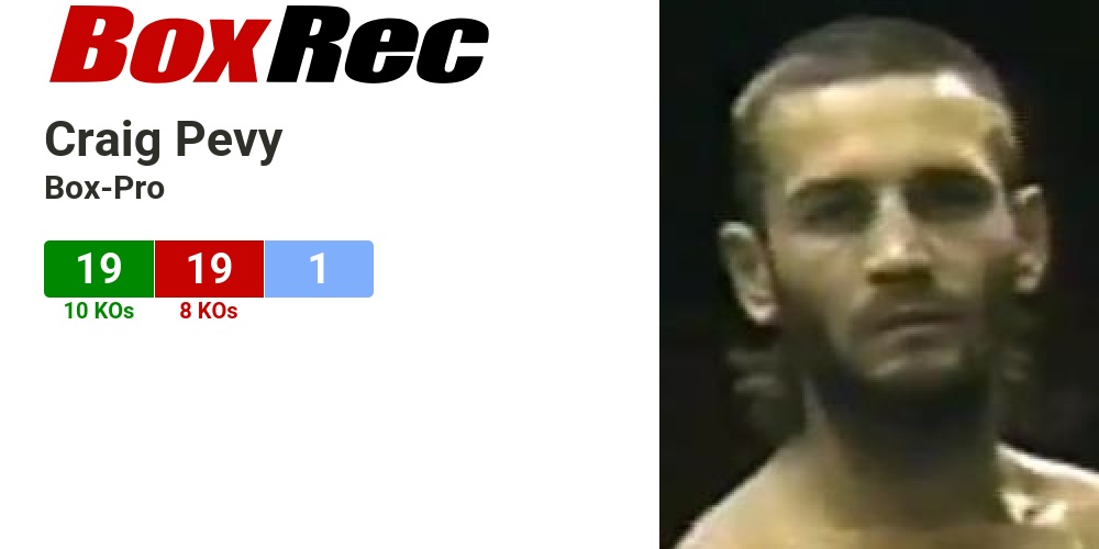 BoxRec: Craig Pevy
