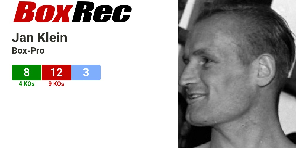 BoxRec: Jan Klein