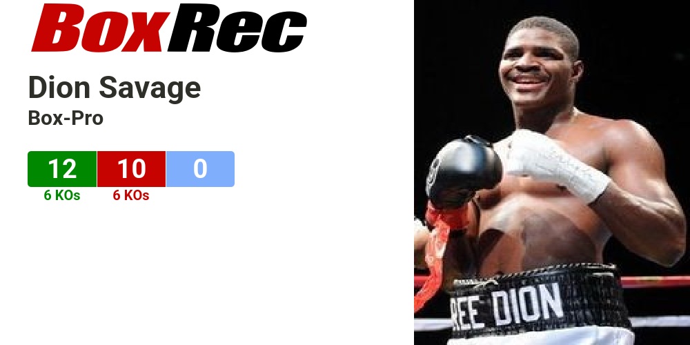 BoxRec: Dion Savage