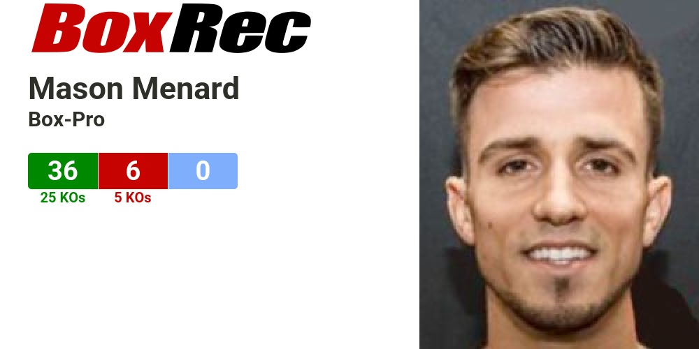 BoxRec: Mason Menard