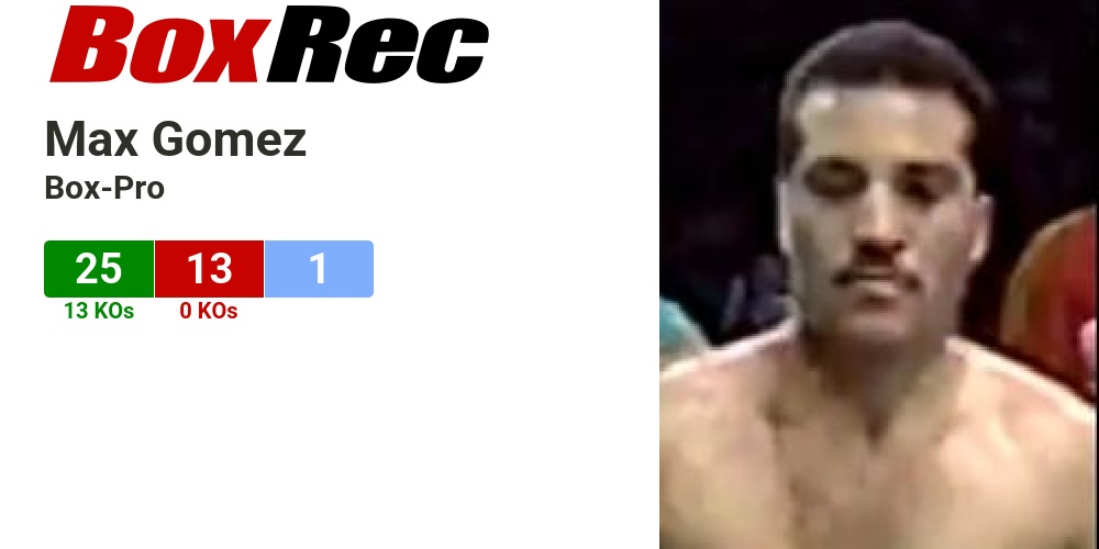 BoxRec: Max Gomez