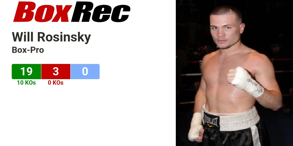 BoxRec: Will Rosinsky