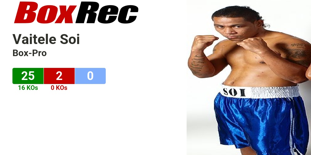 BoxRec: Vaitele Soi