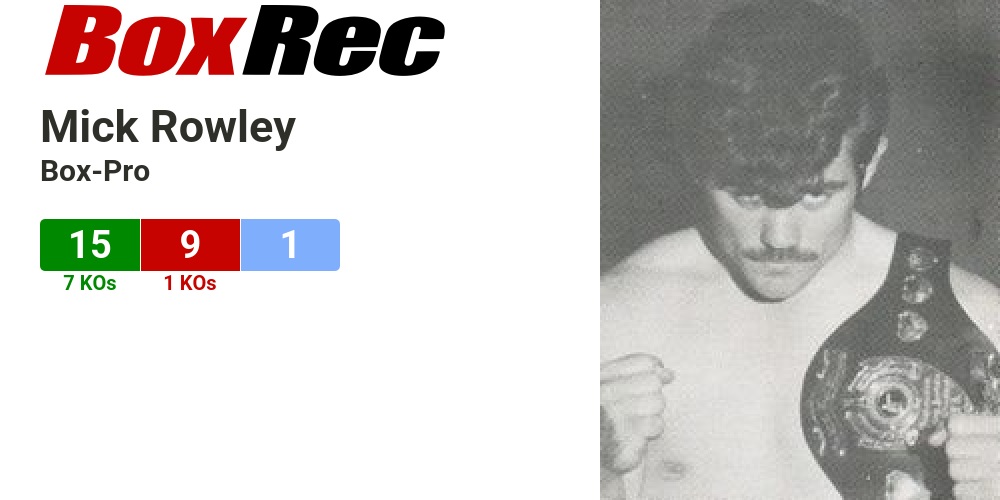 BoxRec: Mick Rowley