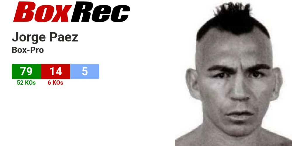 BoxRec: Jorge Paez