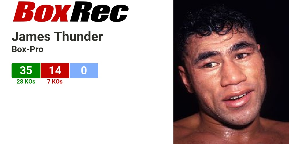 BoxRec: James Thunder