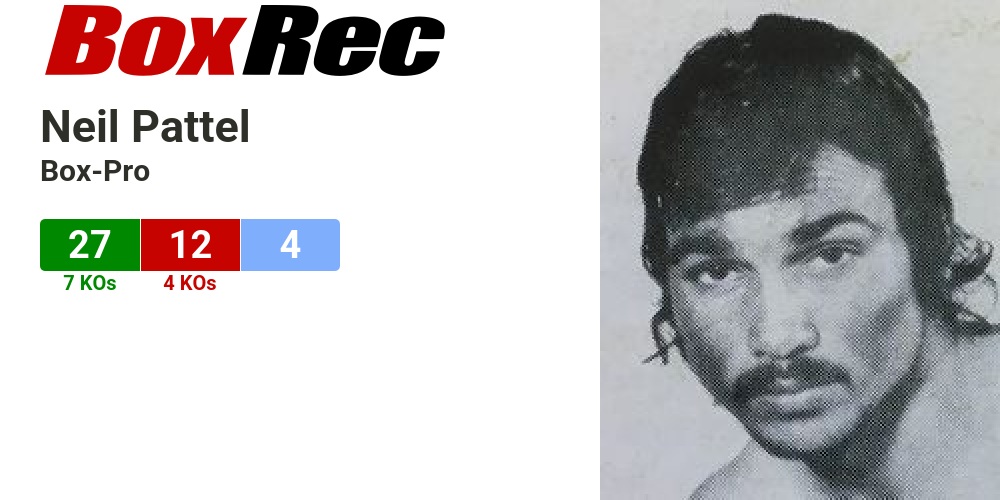 BoxRec: Neil Pattel
