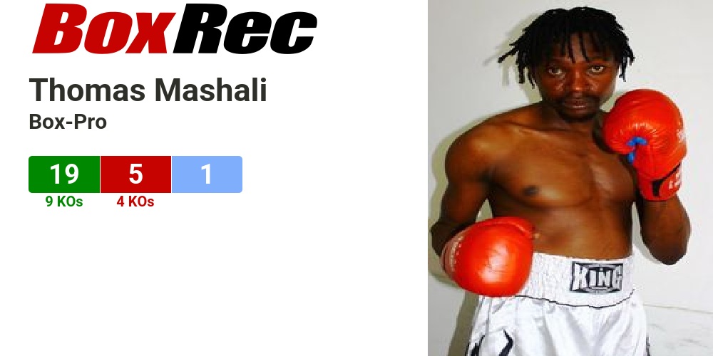 BoxRec: Thomas Mashali