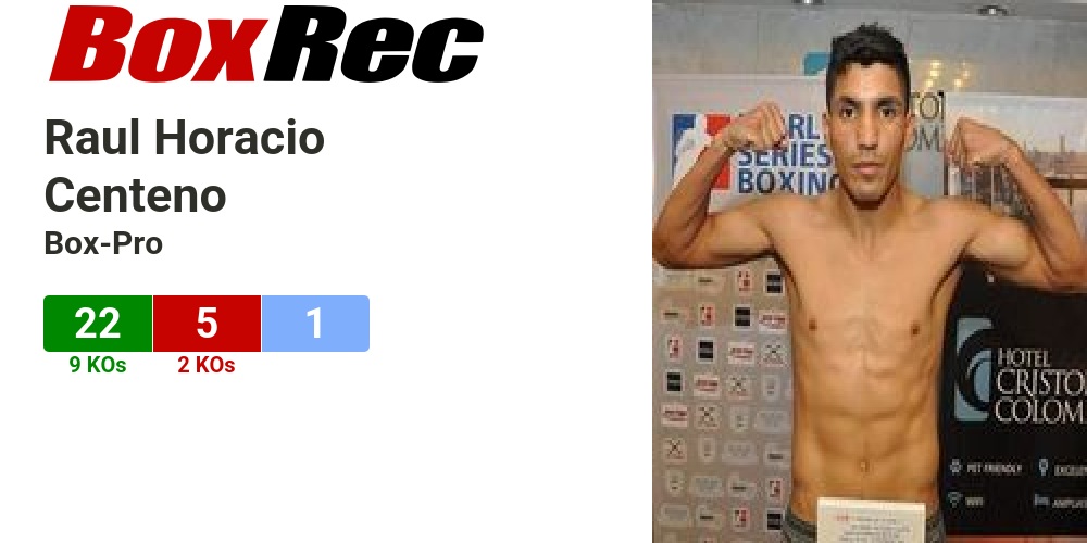 BoxRec: Raul Horacio Centeno