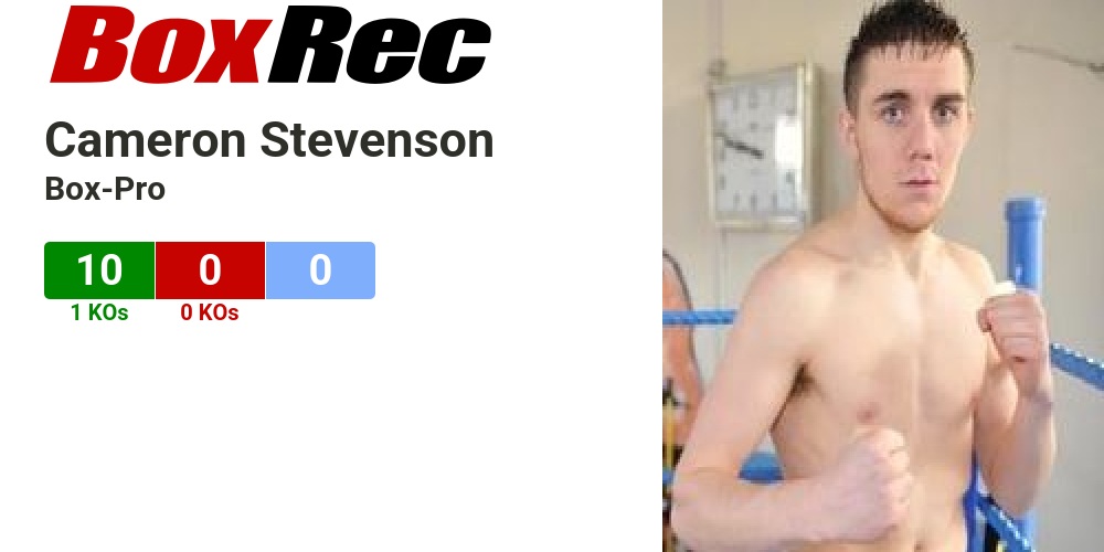 BoxRec: Cameron Stevenson