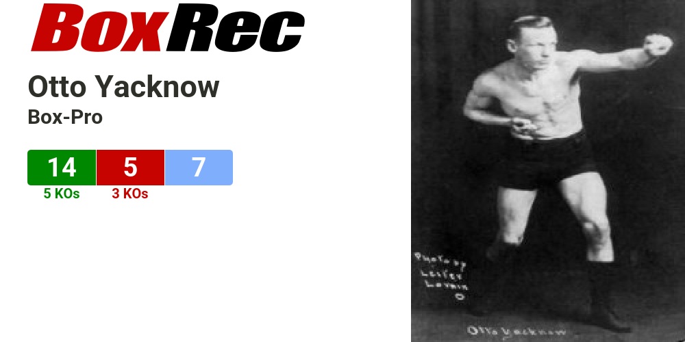BoxRec: Otto Yacknow