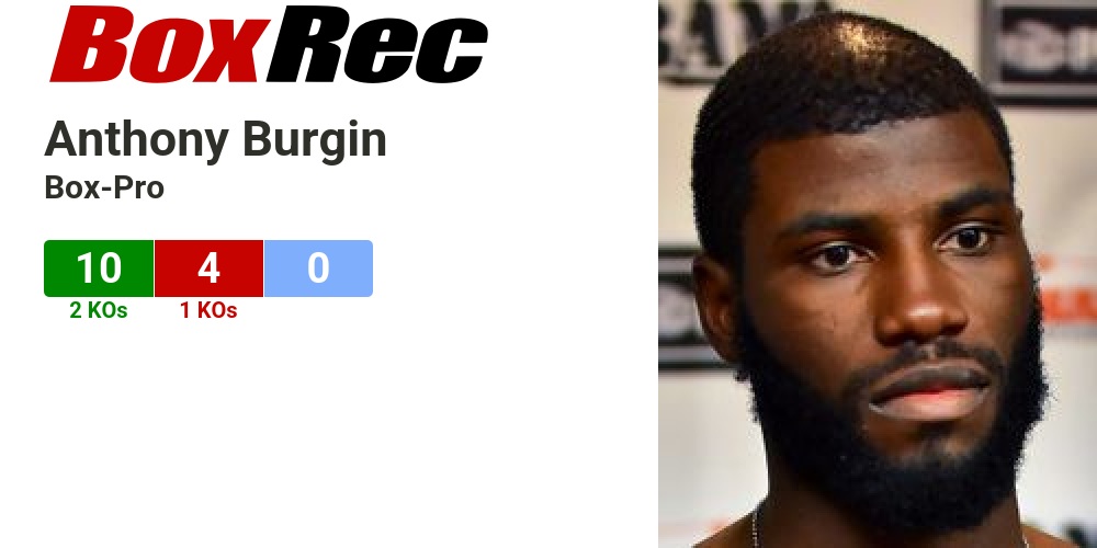 BoxRec: Anthony Burgin