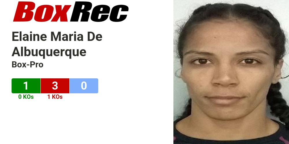 BoxRec: Elaine Maria De Albuquerque
