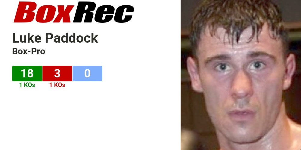 BoxRec: Luke Paddock