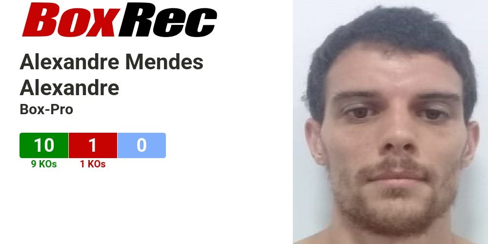 BoxRec: Alexandre Mendes Alexandre