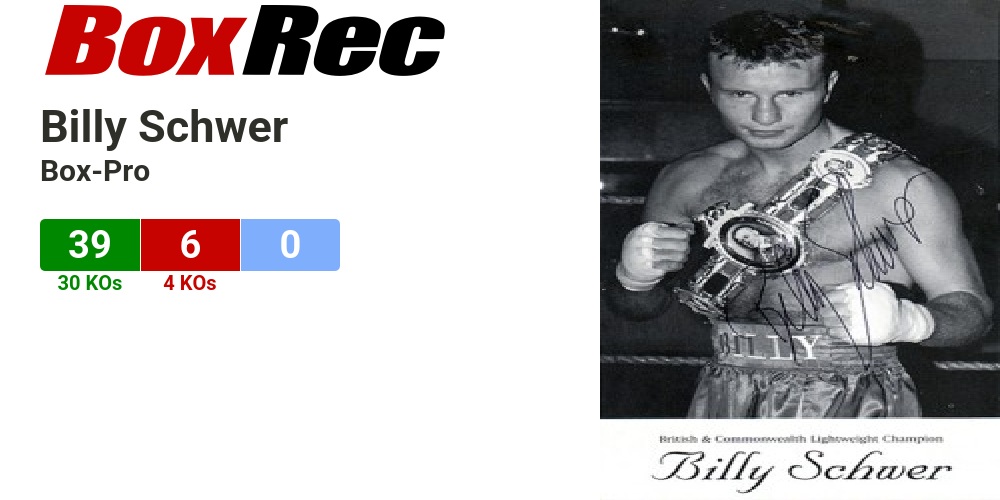 BoxRec: Billy Schwer