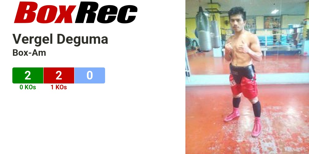 BoxRec: Vergel Deguma