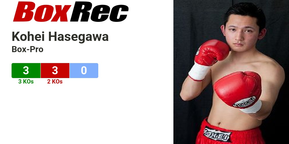BoxRec: Kohei Hasegawa
