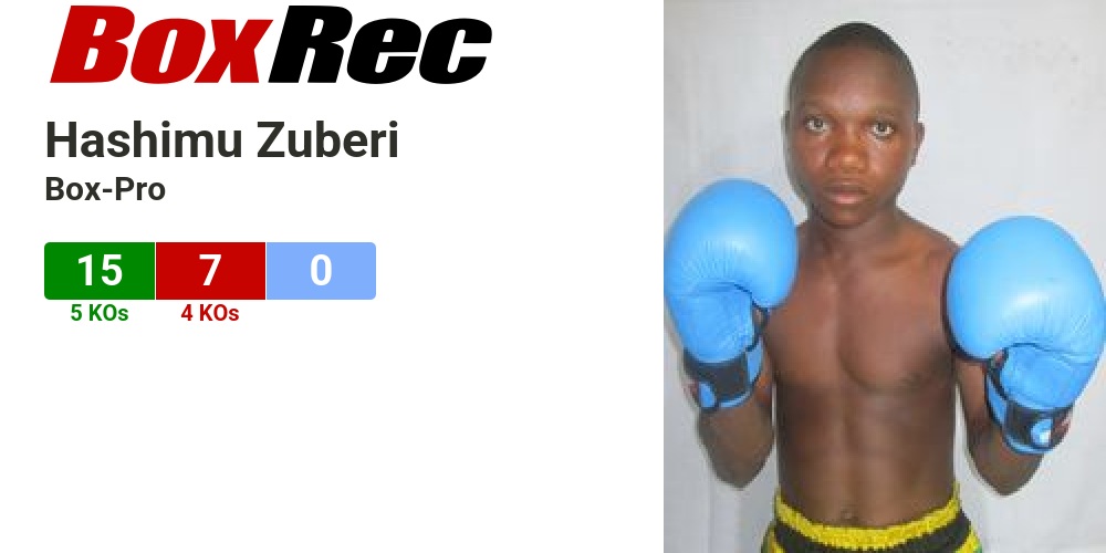 BoxRec: Hashimu Zuberi
