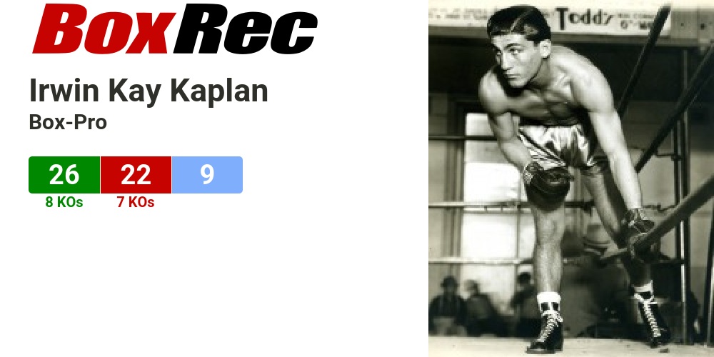 BoxRec: Irwin Kay Kaplan