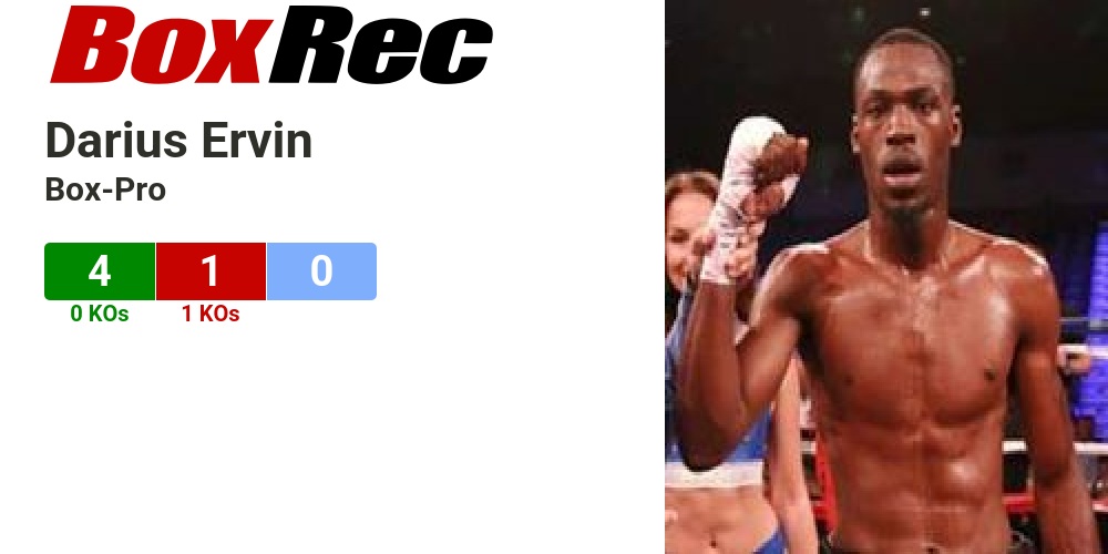 BoxRec: Darius Ervin