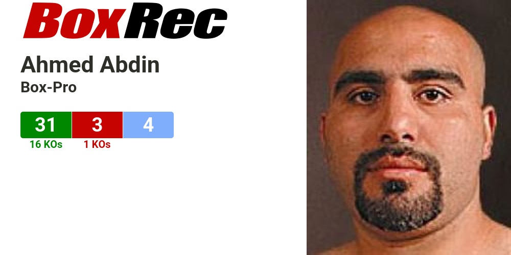BoxRec: Ahmed Abdin