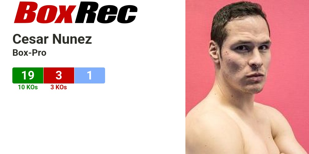 BoxRec: Cesar Nunez