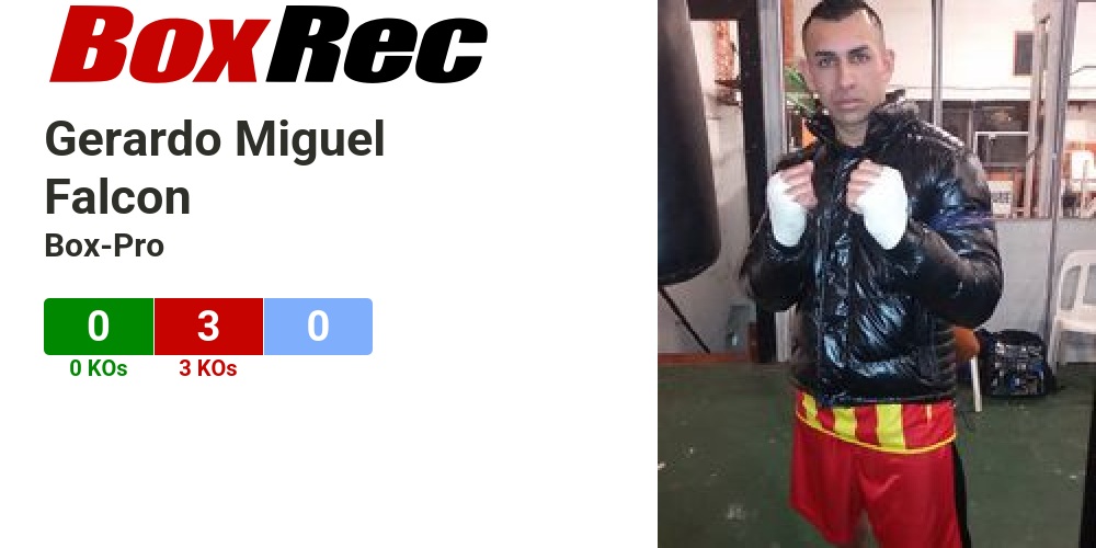 BoxRec: Gerardo Miguel Falcon