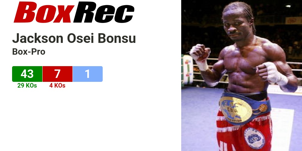 BoxRec: Jackson Osei Bonsu